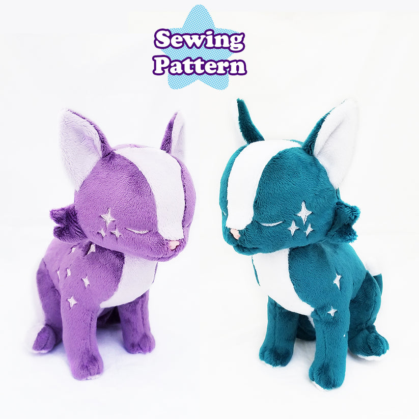 Sitting Cat Plush Sewing Pattern - Dollphinwing